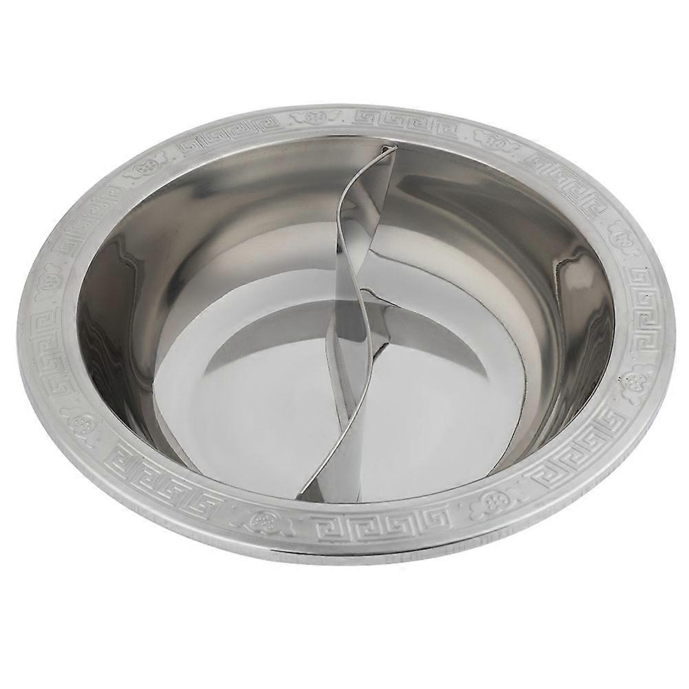 Extra Thick Divided Stainless Steel Hot Pot for Induction Cooker Cooking Pot Chinese Fondue ...