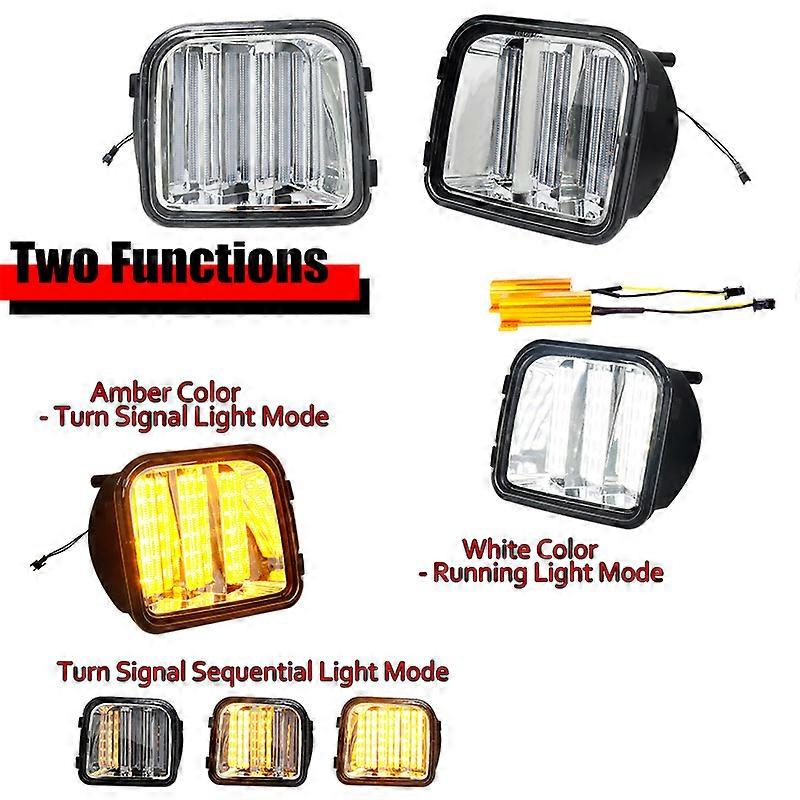 Switchback Sequential Amber & White LED Car Front Bumper Turn Signal ...