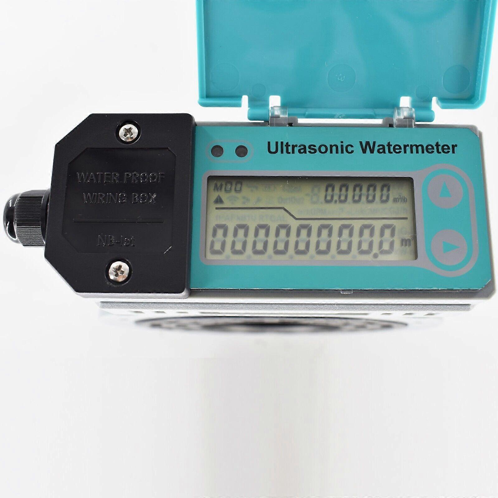 Sonic Water Meter Digital Water Flowmeter DN50-DN150mm Battery Supply ...