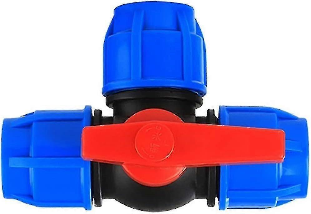 Plastic Three-way Ball Valve, T-type Pe Water Pipe Ferrule Connection ...