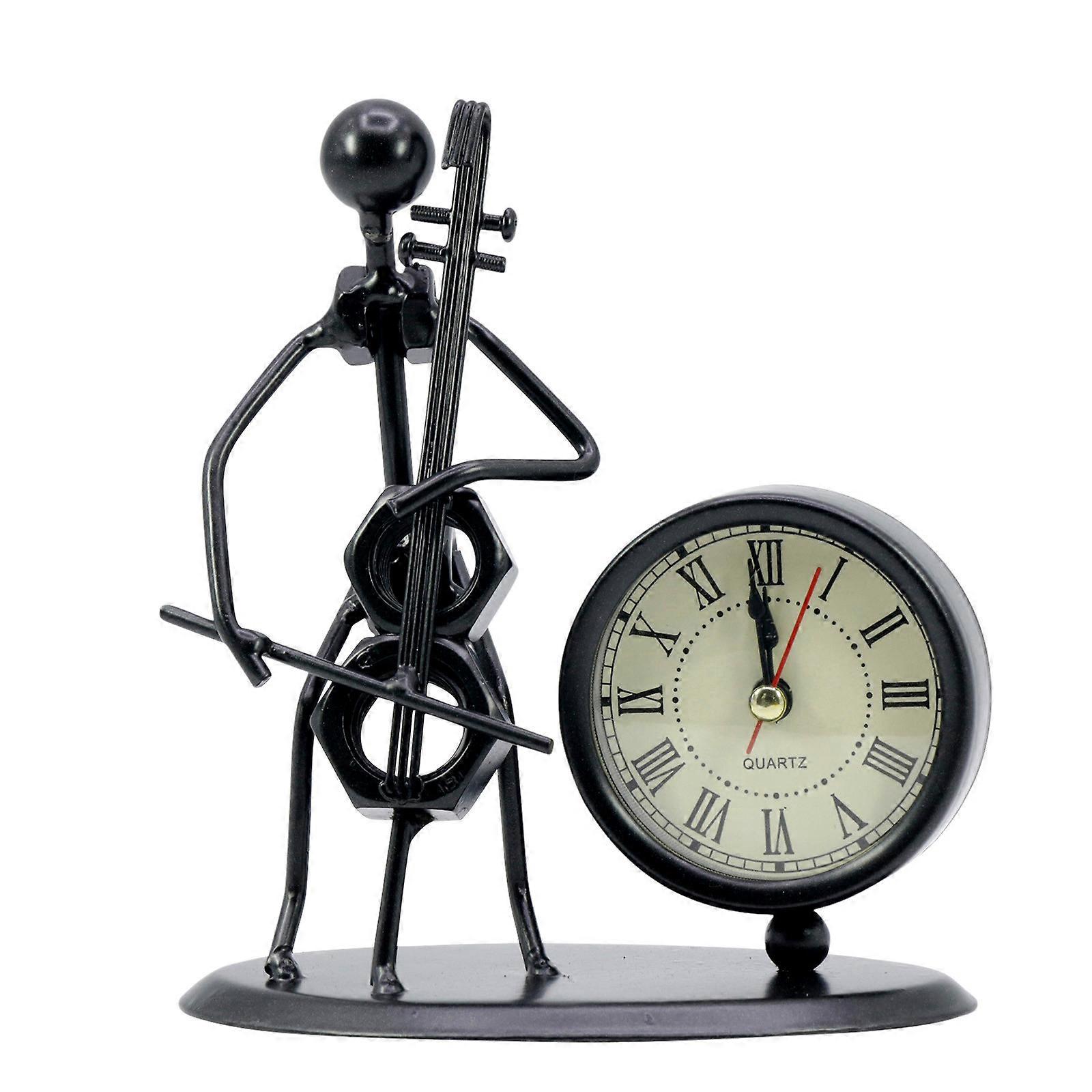 Creative Wrought Iron Musical Instrument Villain Clock Wrought Iron ...