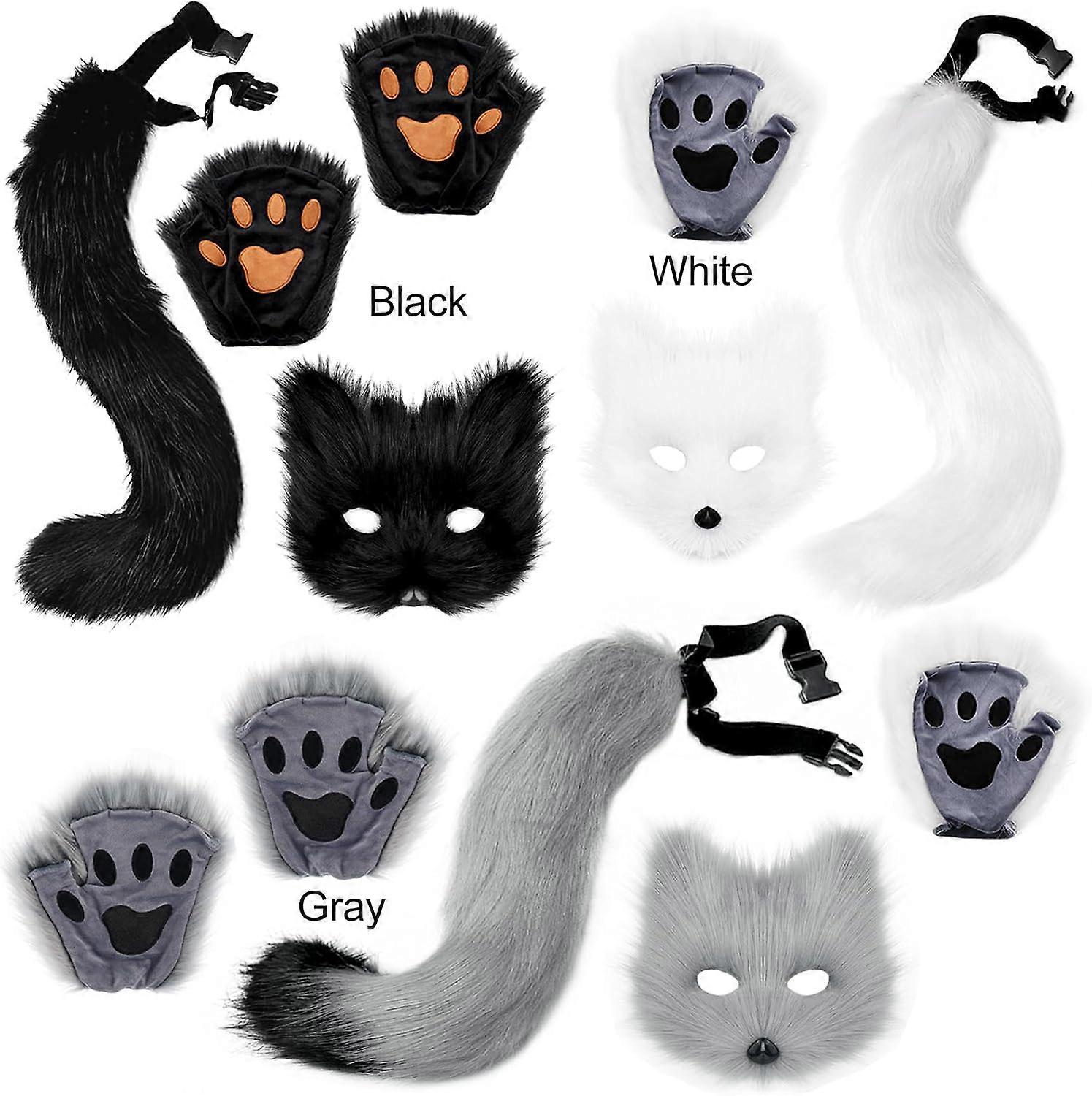 Cat Therian Mask and Tail Set, Animal Mask, Furry Therian Mask, Wolf ...