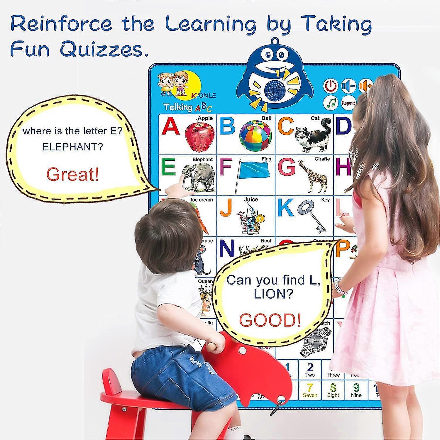 Electronic Interactive Alphabet Chart For Toddler, Talking Alphabet ...