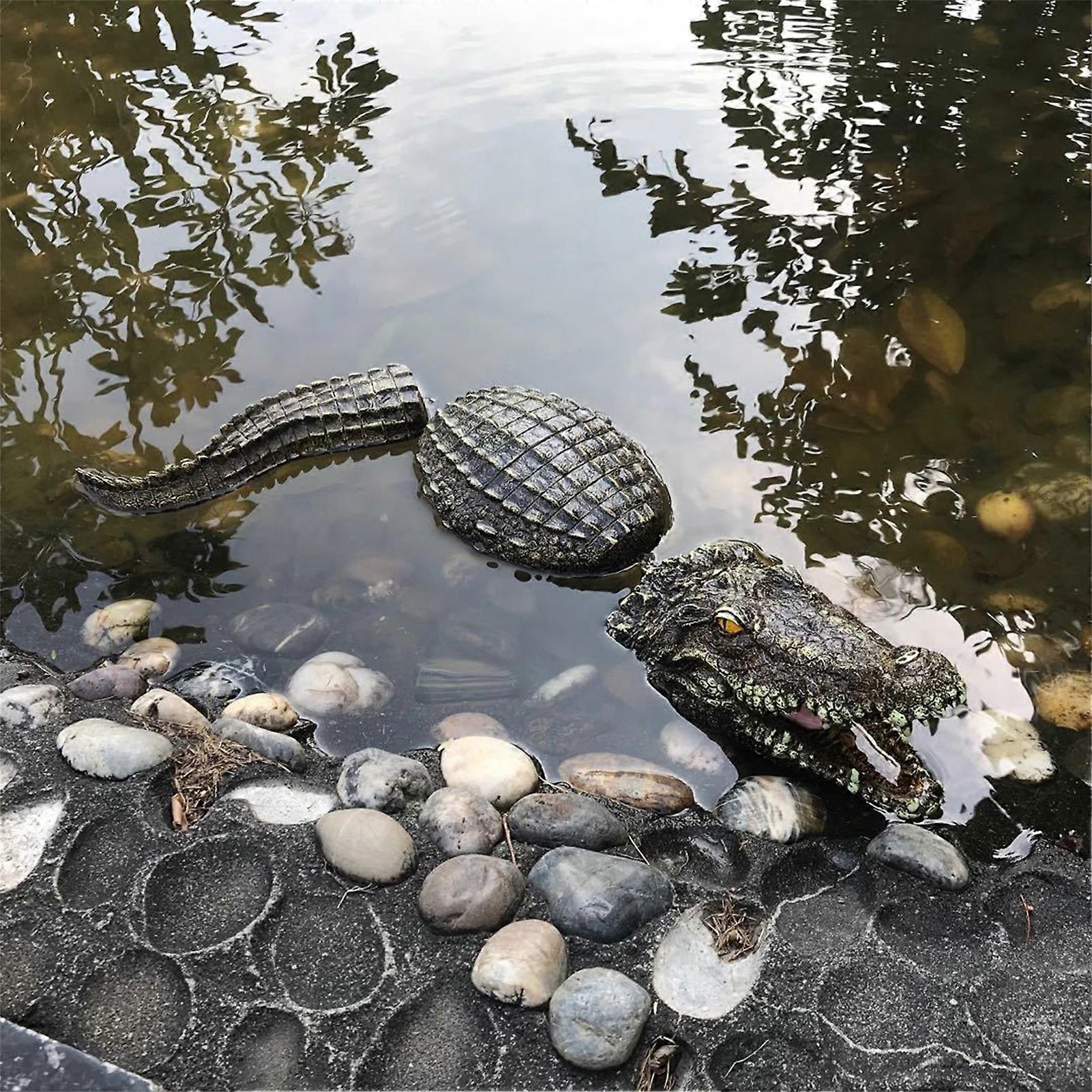 Floating Crocodile Decoy Eco-friendly Pond Floating Fake Crocodile ...