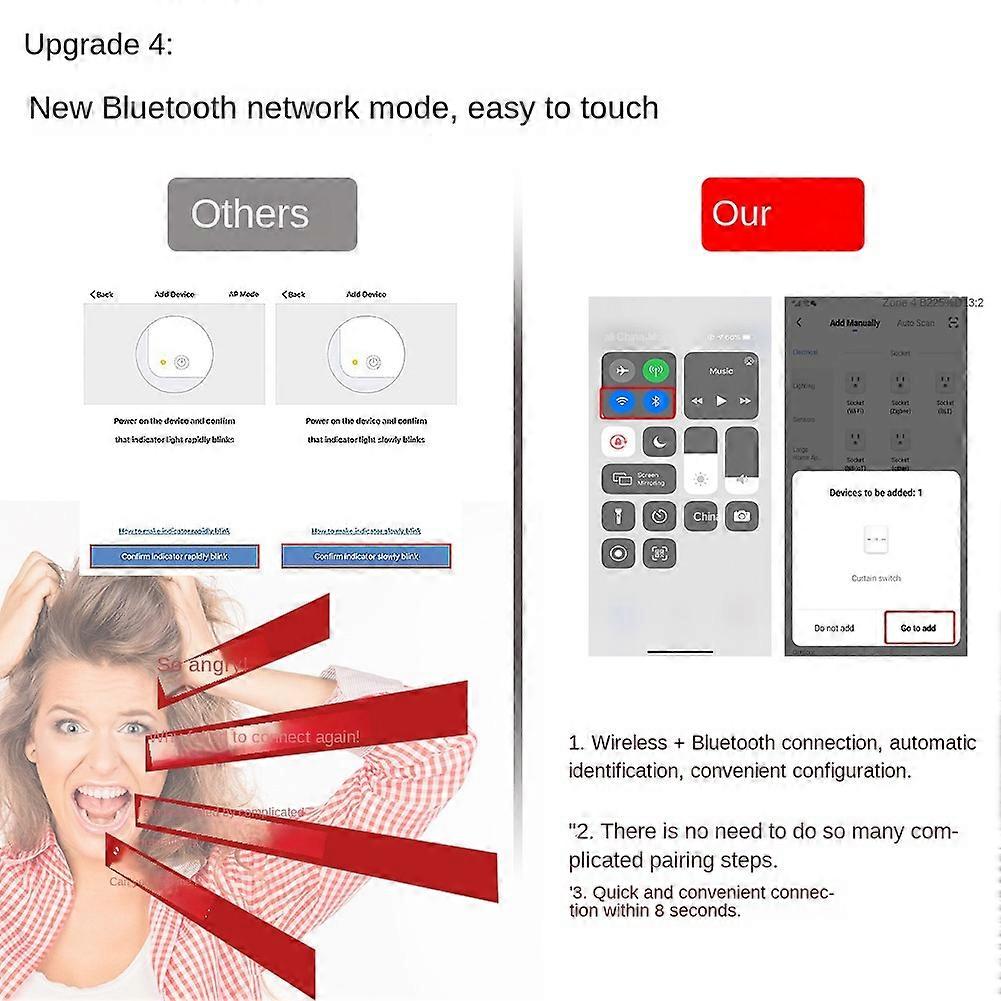 WiFi Smart Curtain Switch Touch Design for Motorized Curtains Blinds ...