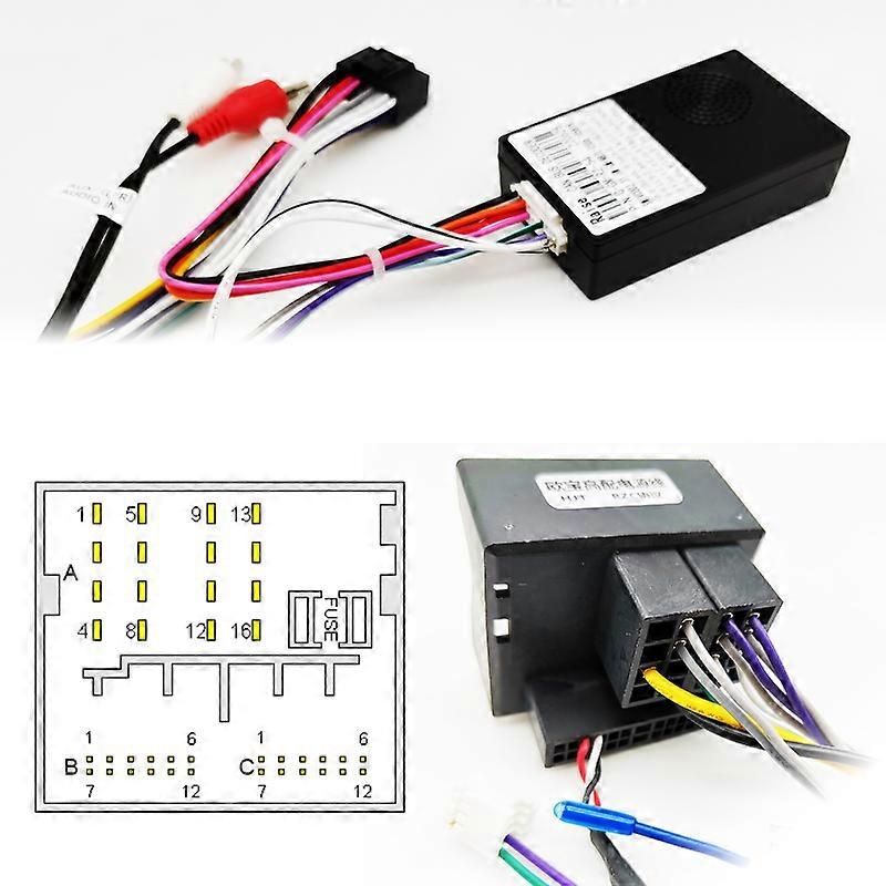 Quadlock Wiring Harness CAN BUS Decoder 16 Pin Plug Connector Mic Car ...