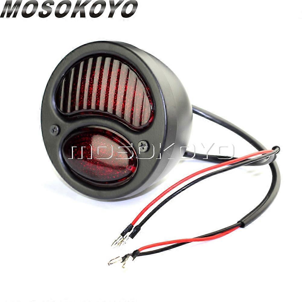Old School Retro Motorcycle 12v LED Tail Light For Harley Chopper Bobber Cafe Racer Duolamp ...