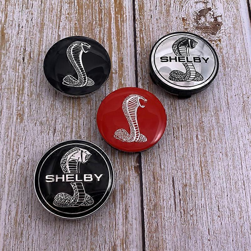 4pcs 56mm or 60mm Cobra SHELBY logo car emblem Wheel Center Hub Cap Rim ...