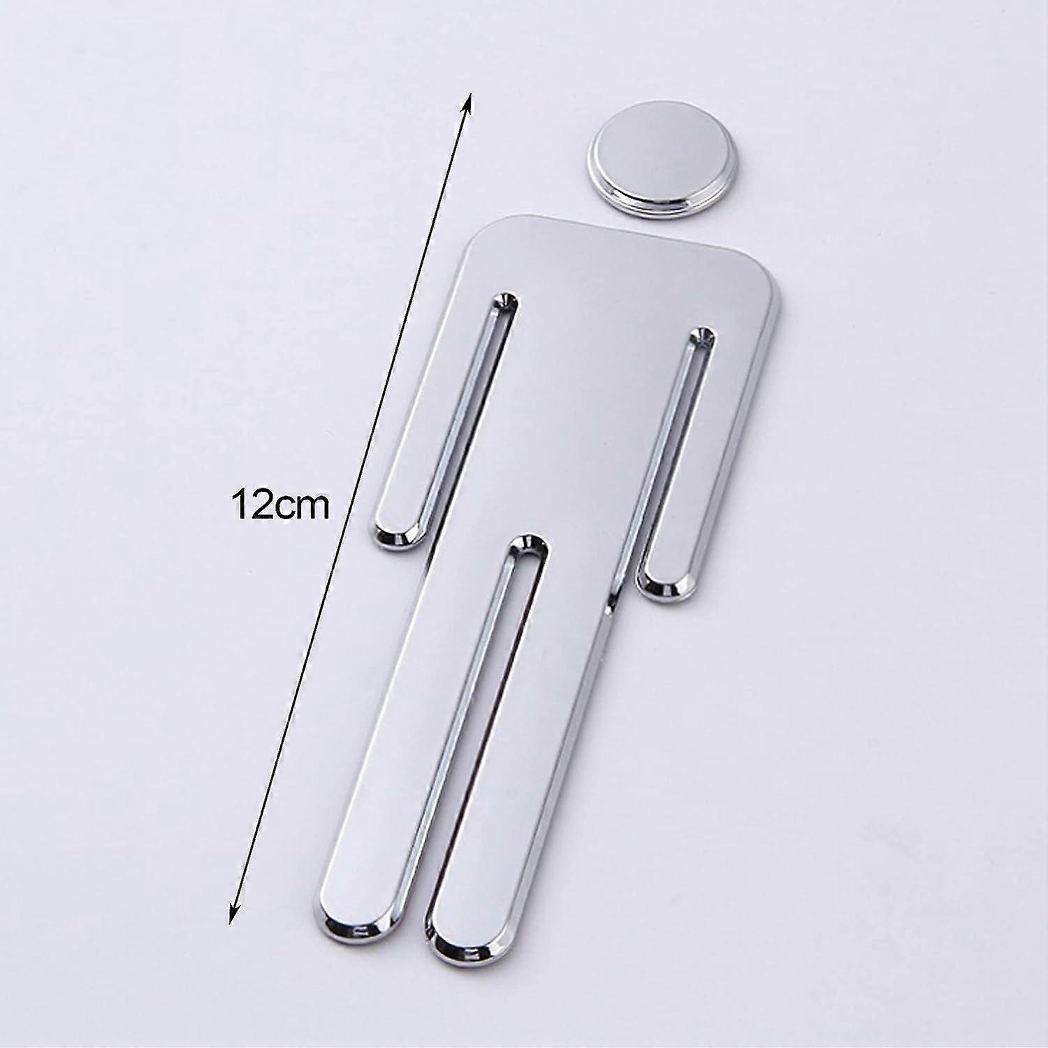 WC Signs of Male and Female Symbols, Toilet Stickers, 12cm Toilet Signs ...