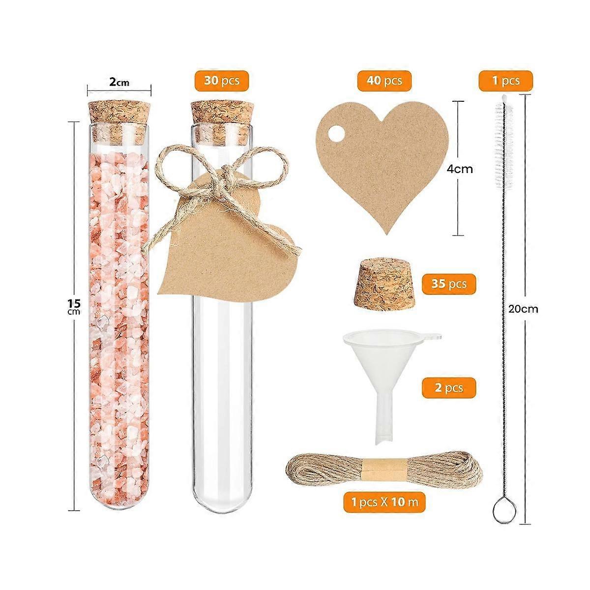 30 Pcs Test Tubes, Test Tubes With Corks Glass Test Tubes 20 x 150mm ...