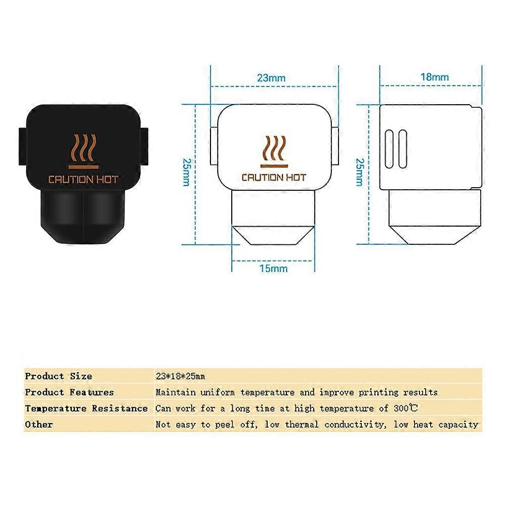 Mini Hotend Silicone Socks, 300 High Temperature Heater Block Silicone Cover for Bambu-Lab A1/A1 ...