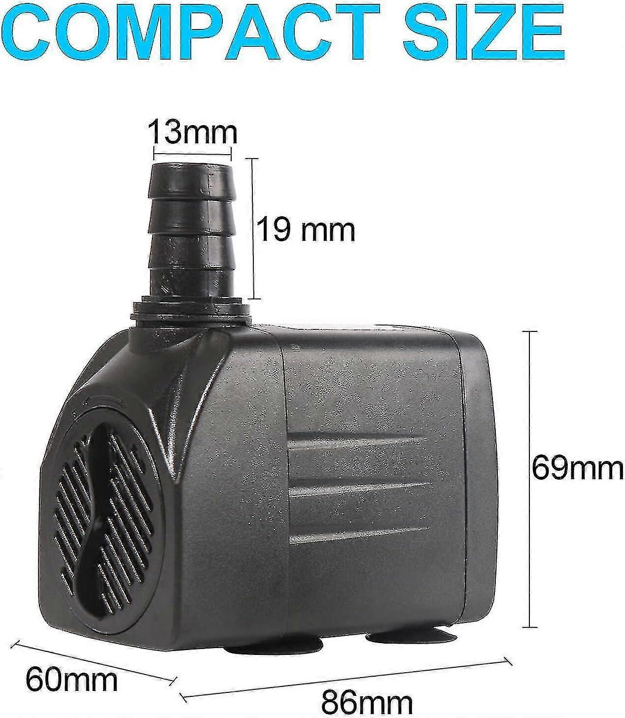 Submersible Pump, 1500L/H Aquarium Pump with Ultra-Quiet Design, 2m ...