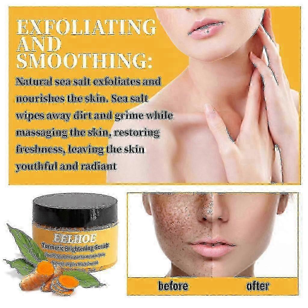 Eelhoe Body Scrub Turmeric Skin Brightening Scrub Lightening Whitening ...