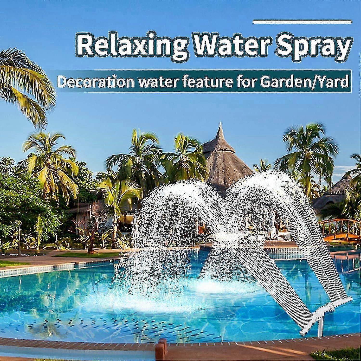 Pool Fountain For Above And In-ground Pools, Adjustable Dual Spray ...