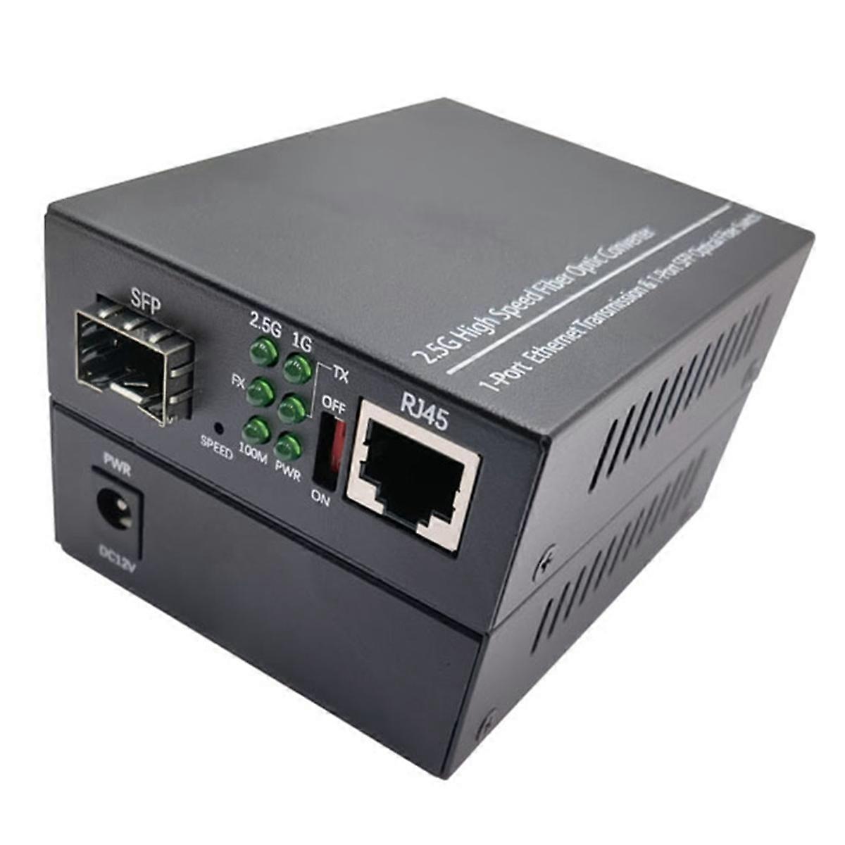 2.5G Fiber Optic Media Converter Gigabit SFP ceiver 1000Mbps Compatible ...