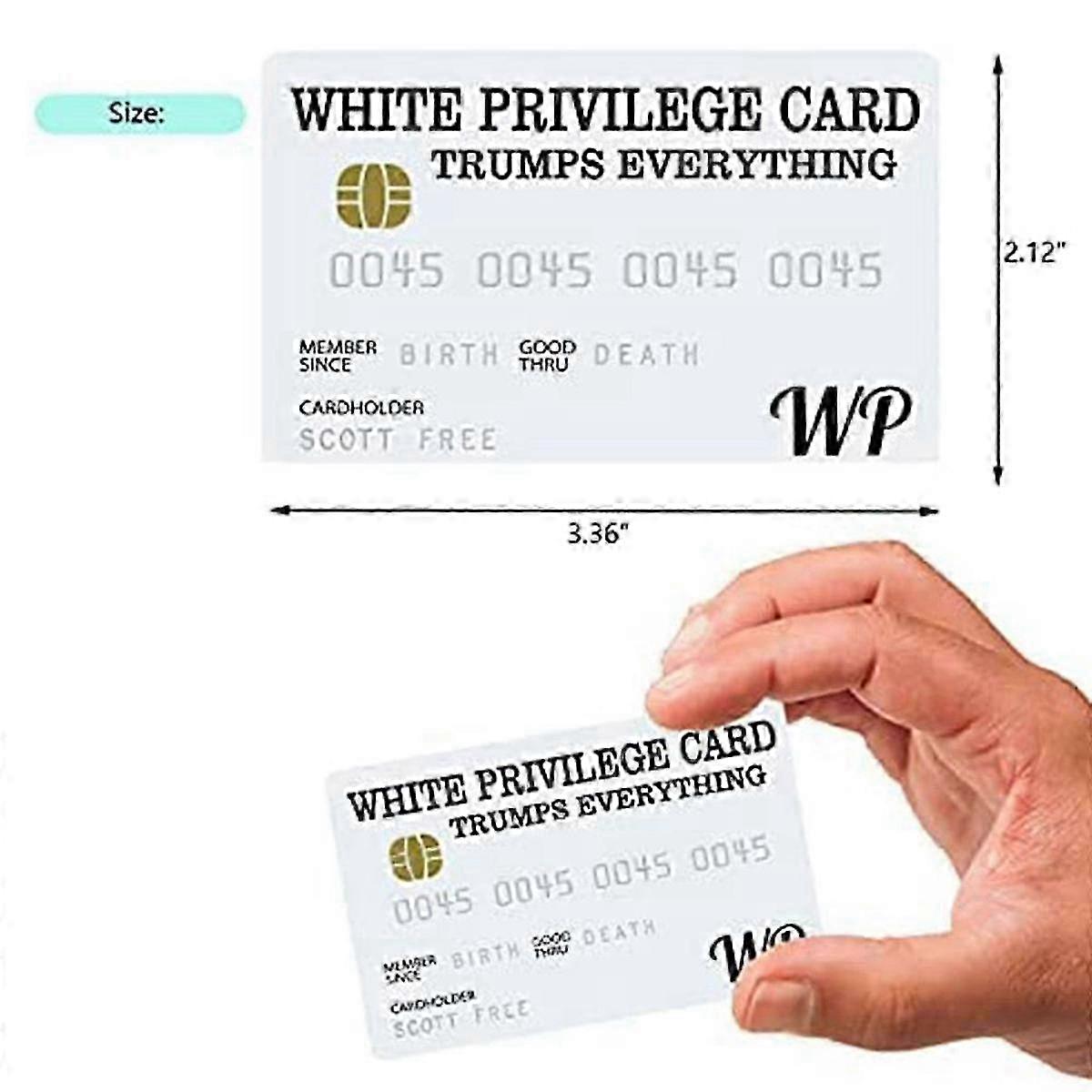 40 PCS White Privilege Card Trumps Everything Credit Card Sets, Wallet ...
