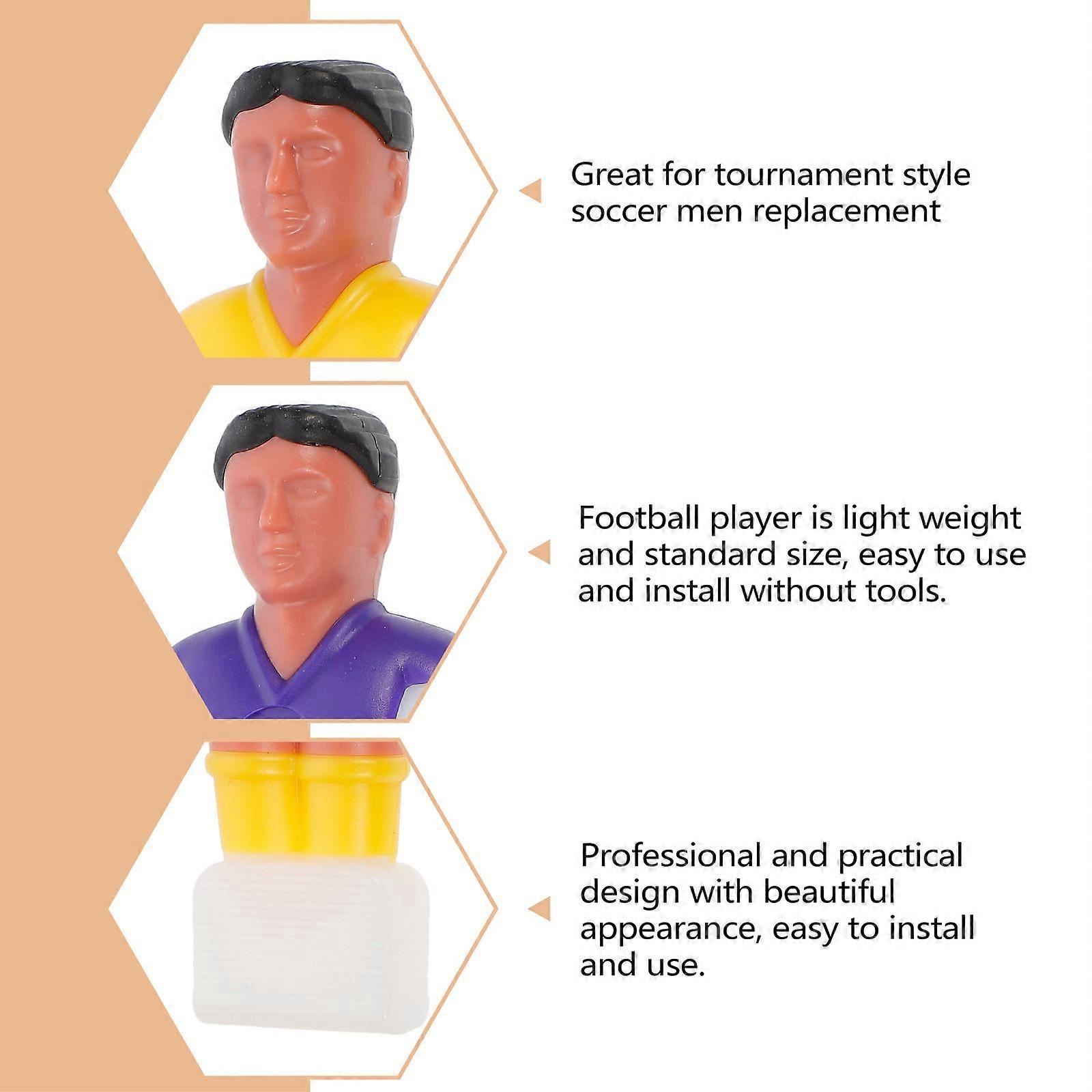 4Pcs Rod Soccer Foosball Table Football Man Soccer Player Replacement ...