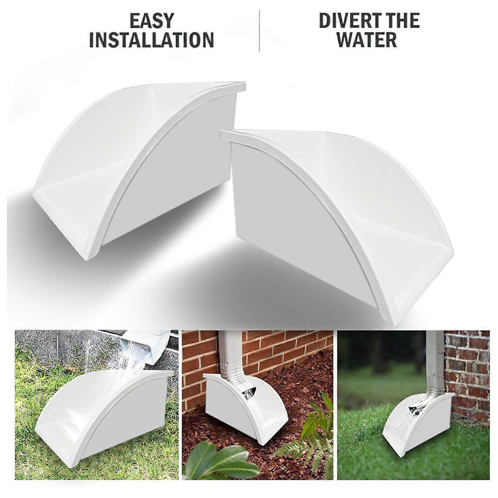 2 Pcs Rain Gutter Downspout Splash Blocks,Splash Blocks for Gutters ...
