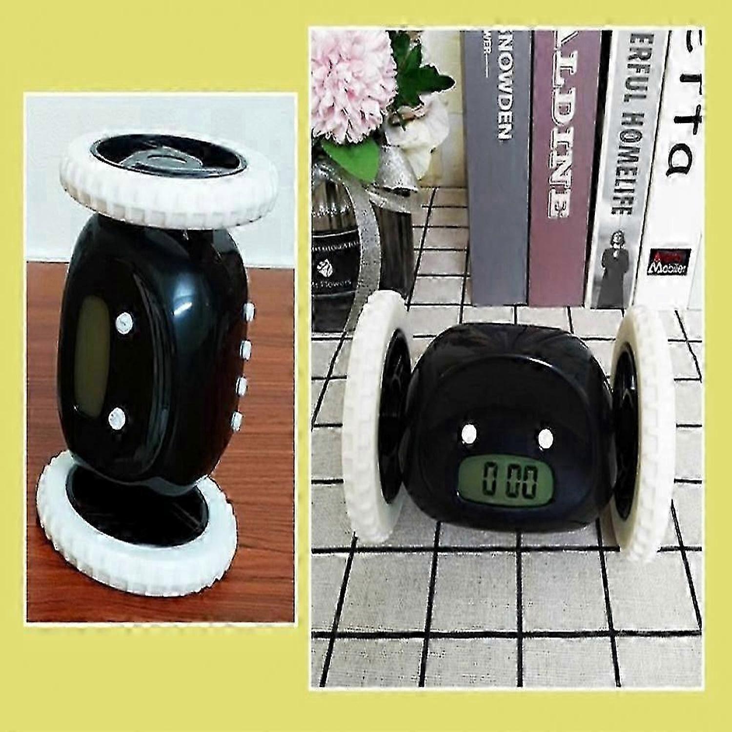 Runaway Alarm Clock On Wheels, Black | Fruugo UK