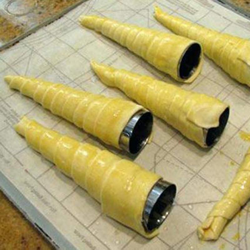 24pcs Stainless Steel Pastry Cream Horn Molds Conical Tube Cone Pastry ...