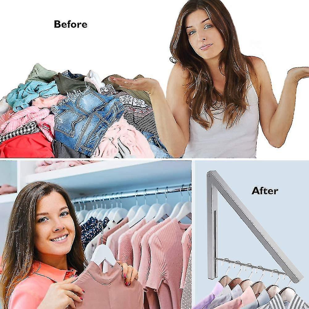 Kleding droogrek Muurbevestiging, Opvouwbare kleding Airer Afneembare ...