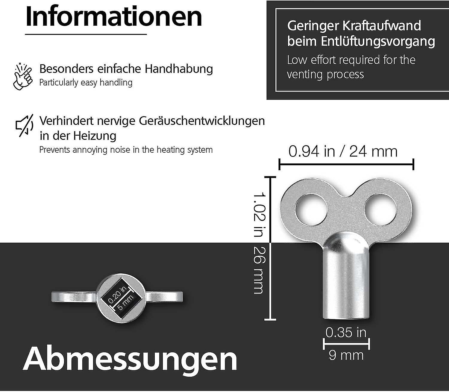 Radiator Purge Key,4 Pcs Radiator Bleeder Plug Valve Key Purge Radiator ...
