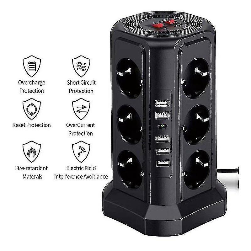 Tower Lightning Arrester And Surge Protector, Power Strip With 5 Usb ...