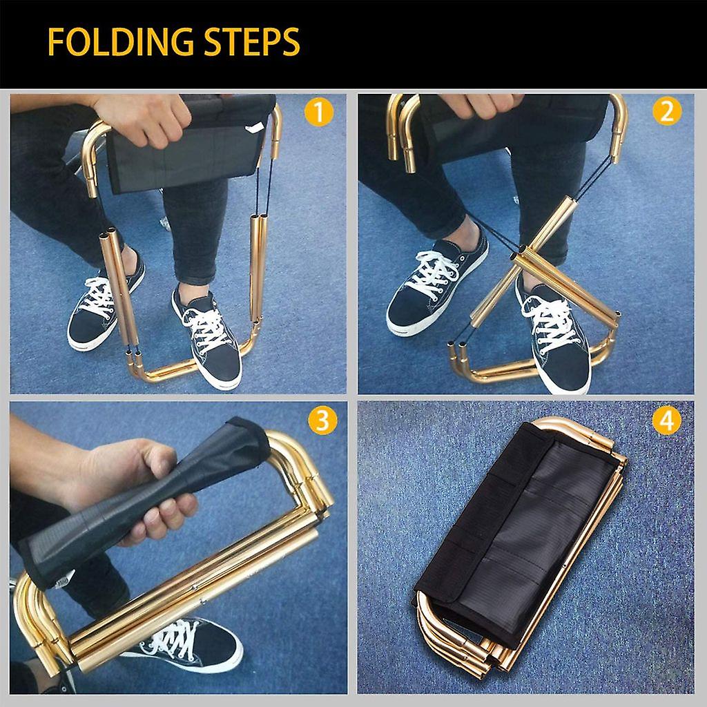 Camping Stool Foldable Aluminum Stool Angler Ultralight Chair Foldable ...