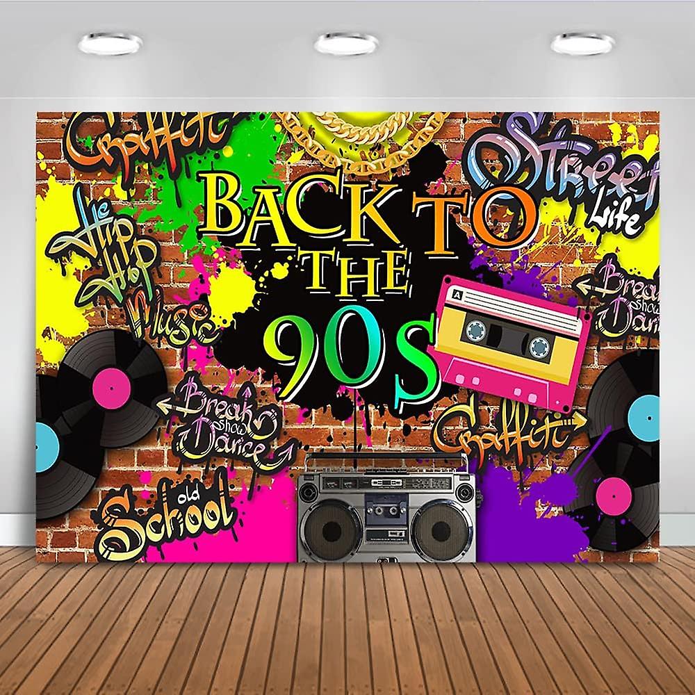 90s Backdrop Hip Hop Graffiti Brick Wall Retro Radio Fashion ...