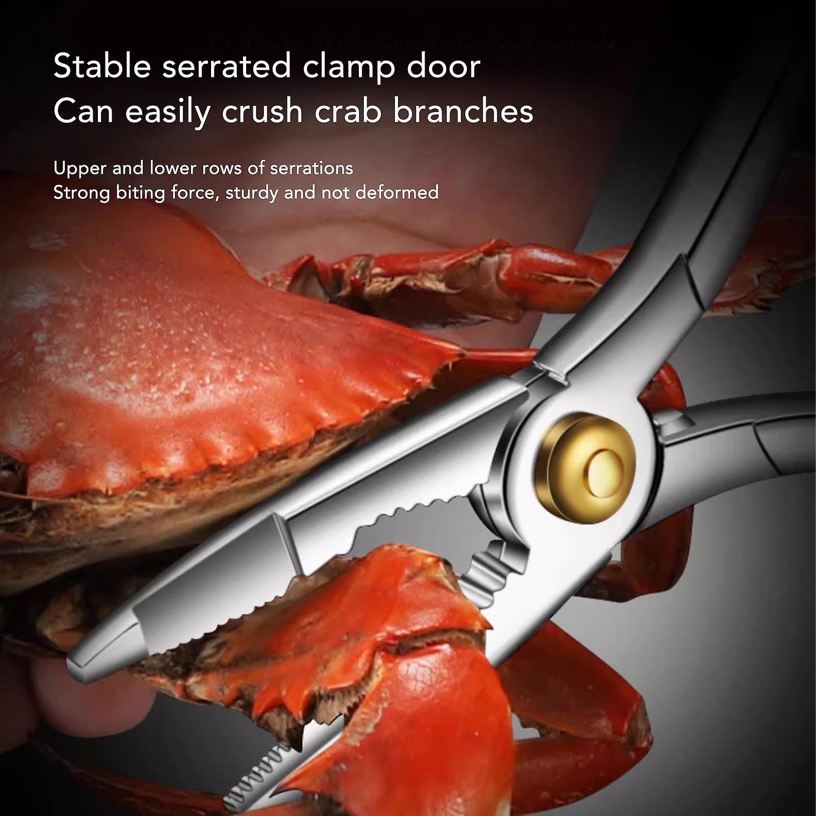 Seafood Tools Set Stainless Steel Lobster Crab Leg Cracker Nut Cracker Seafood Spoon Fork Set ...