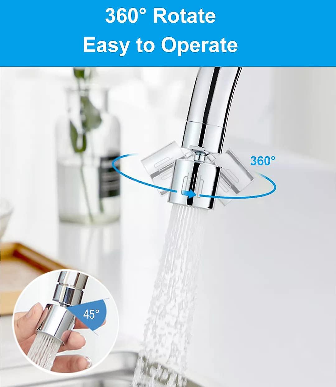 360 Degree Faucet Aerator, Water Saving Filter Swivel Kitchen Faucet ...