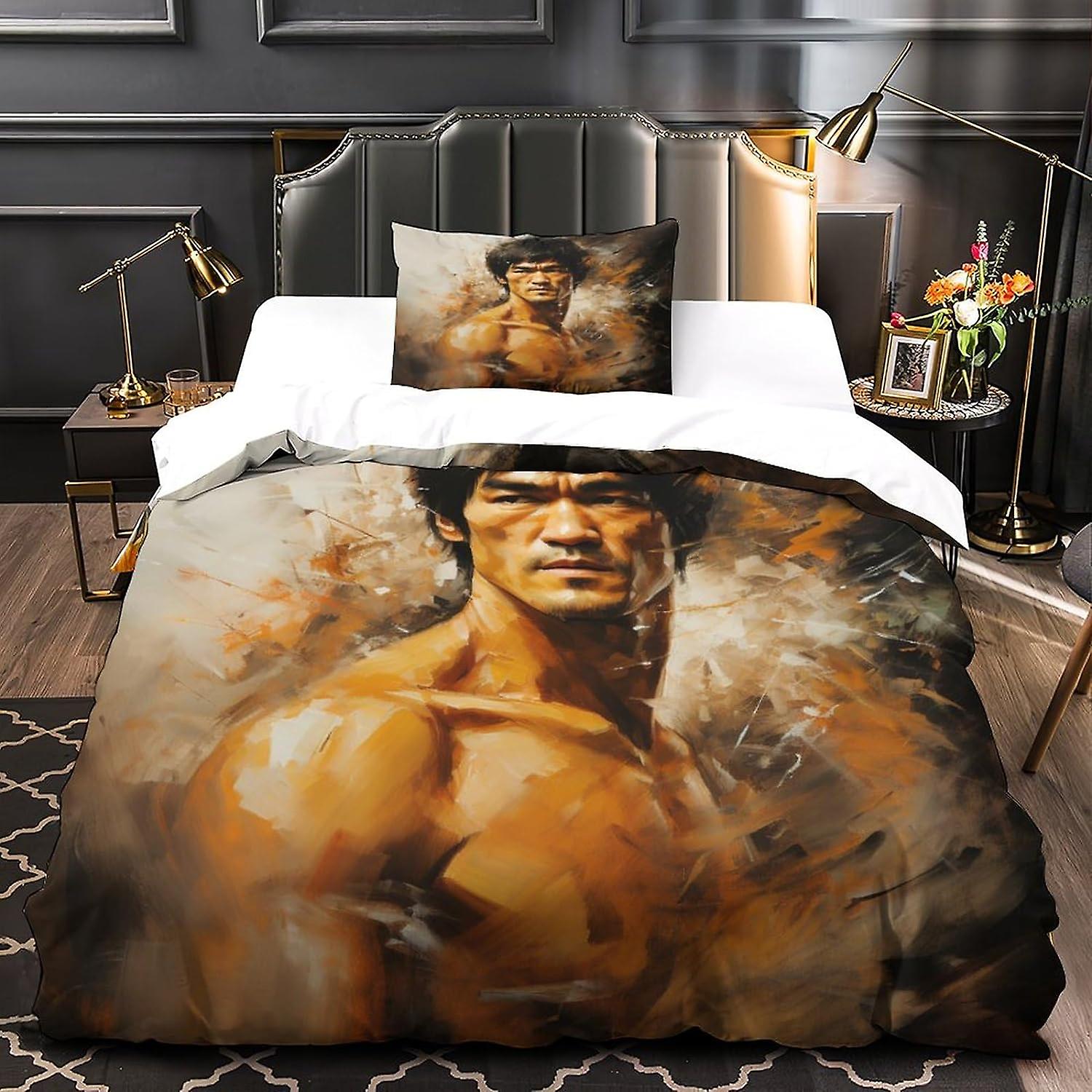 Martial Arts Superstar Bedding Sets Duvet Cover Bruce Lee Bed Set ...