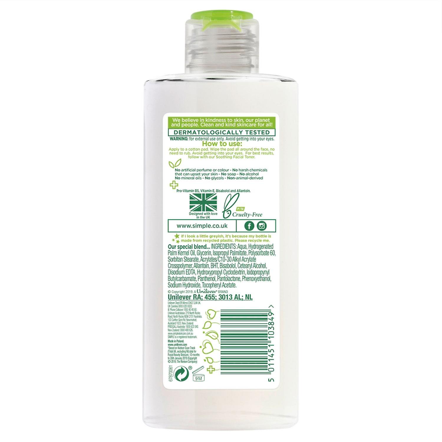 3x of 200ml Simple Kind to Skin Purifying Cleansing Lotion with for ...