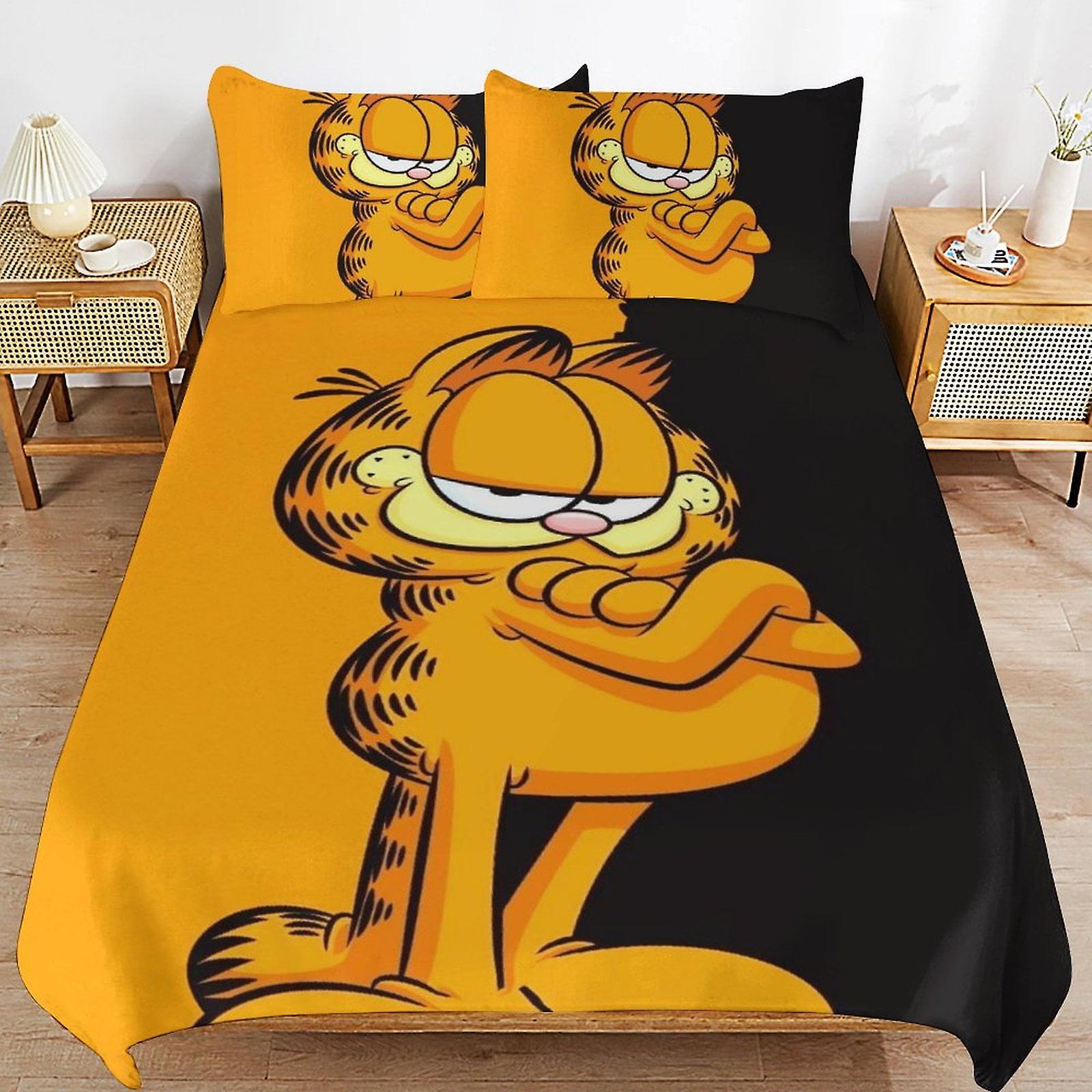 Garfield Bedding Sets Cute Bed Cover Anime Cartoon 3D Printed ...
