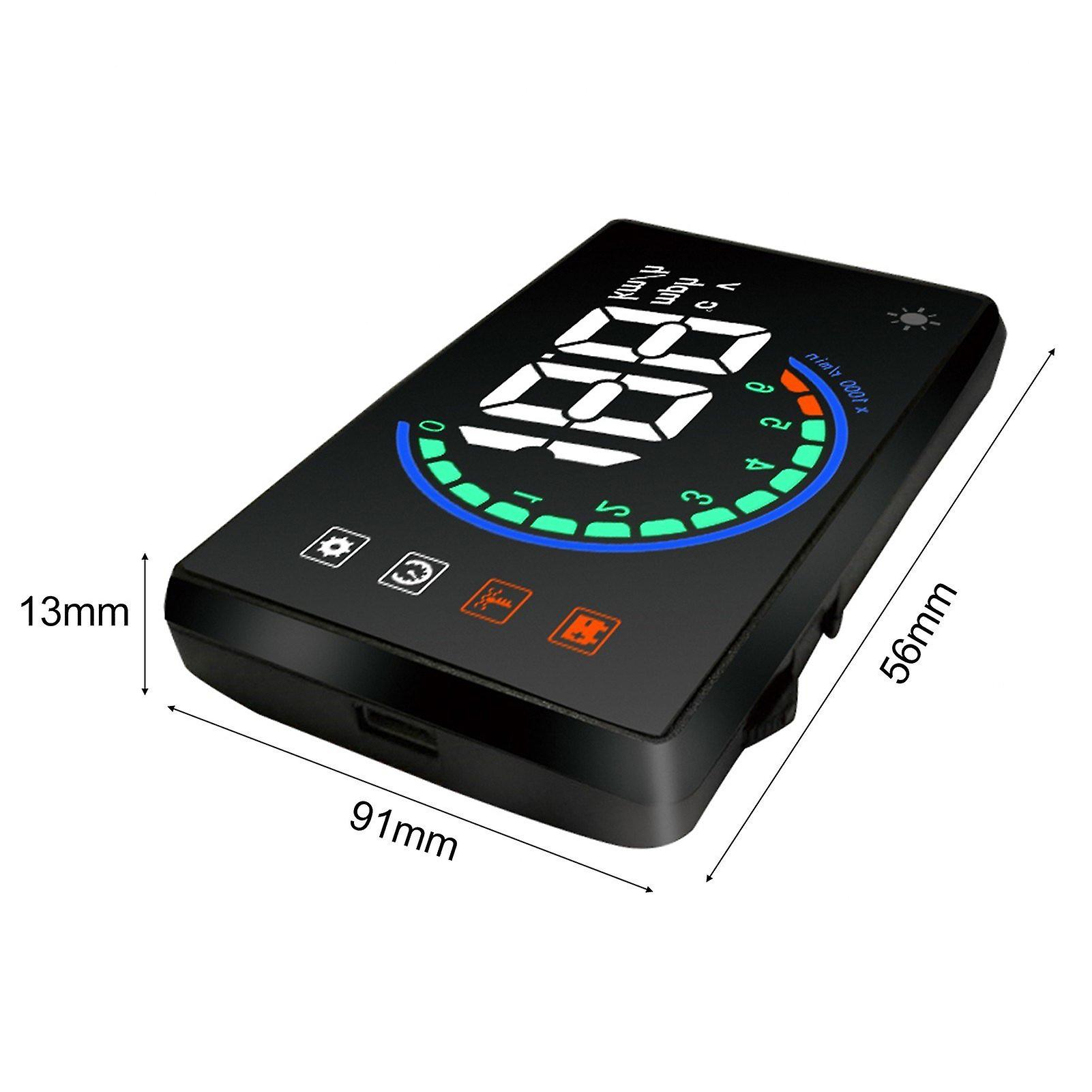 Car Hud Display ObdⅡ Head Up With Speed Overspeed Warning Mileage ...