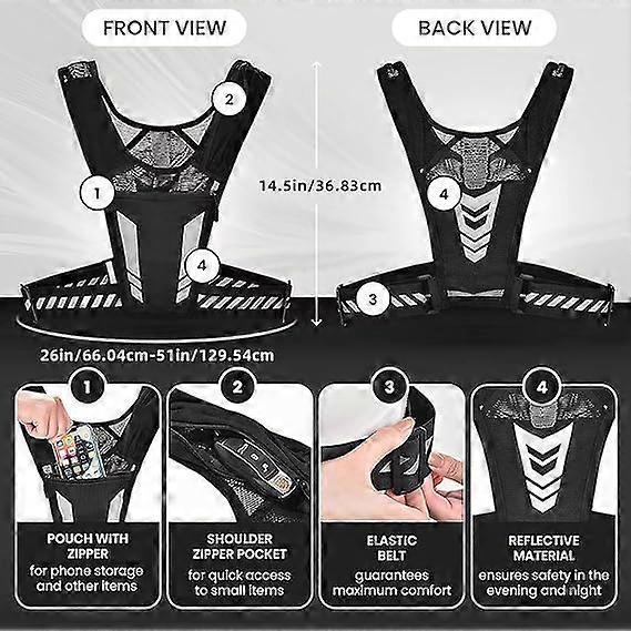 Running Vest with Phone Pocket Lightweight Adjustable Reflective ...