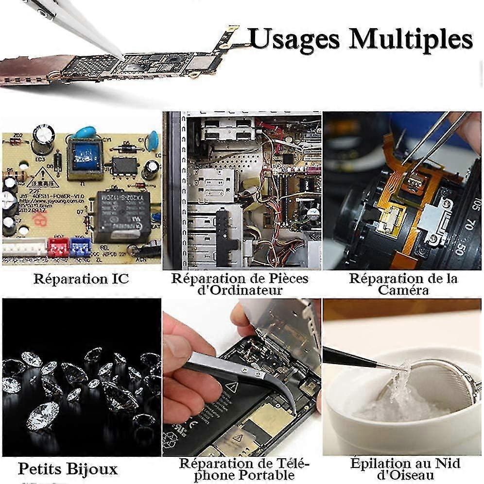 3-Pack Anti-Static Ceramic Tweezers Tweezers Precision Inverted ...