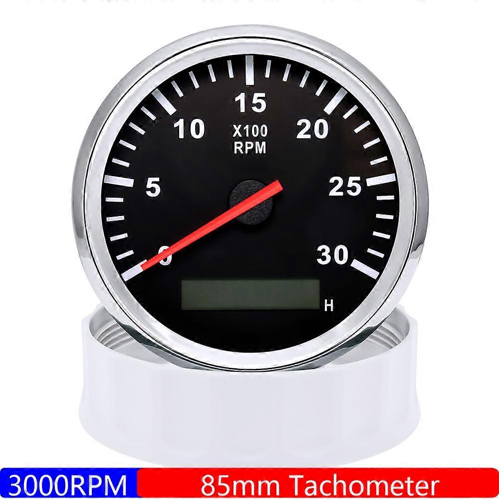 85mm Tachometer 3000RPM 4000RPM 6000RPM Truck Car Boat Diesel Engine ...