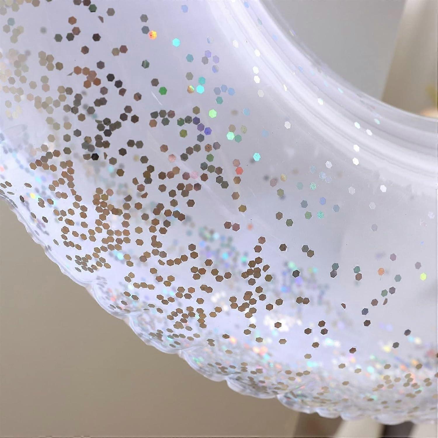 Swim Rings Inflatable Pool Float Tube Sequin Cute Panda Transparent ...