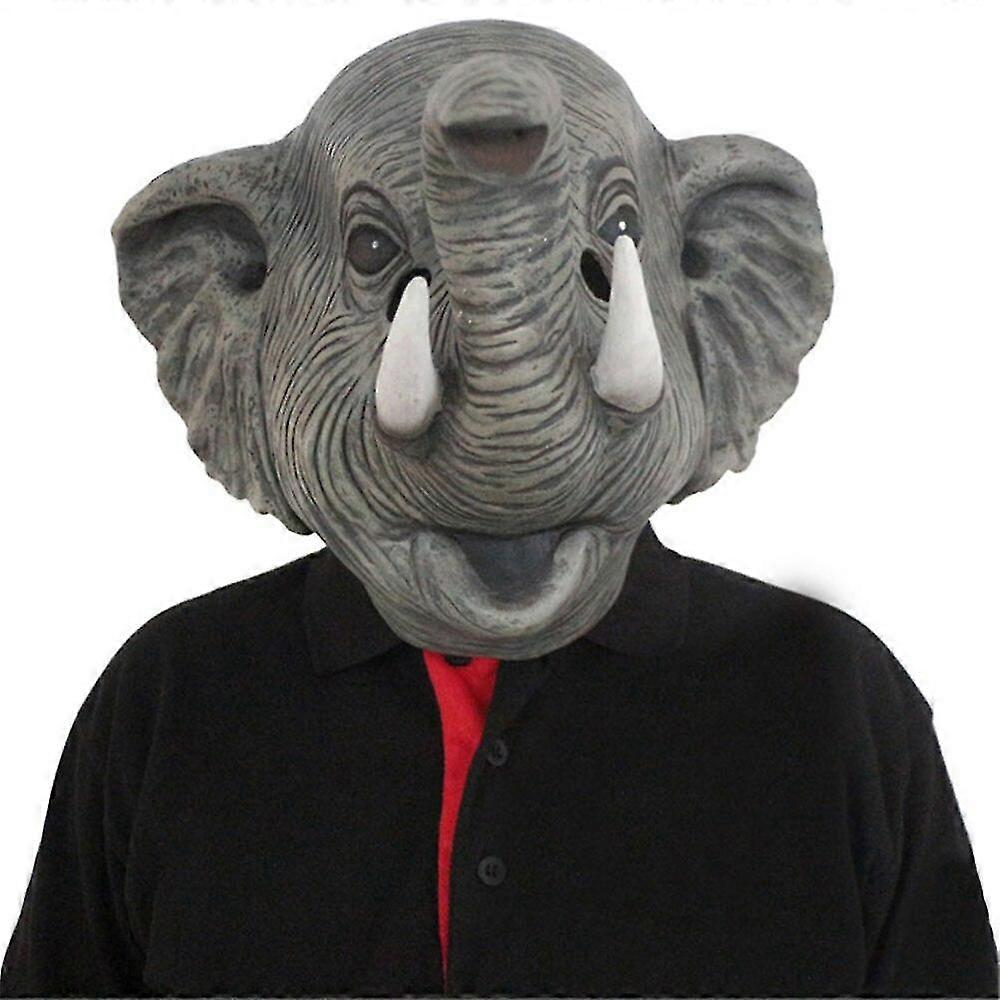 Latex Animal Full Head African Elephant Mask Animal Fancy Masquerade ...