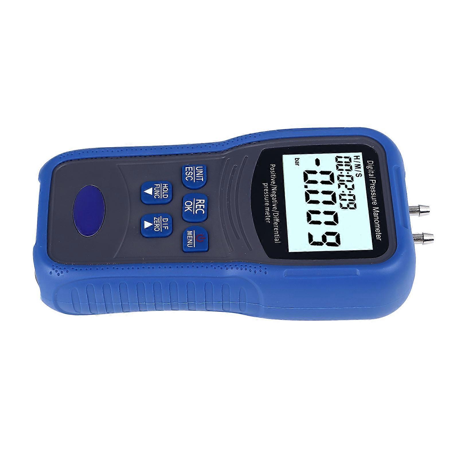 Digital Manometer High Accuracy 11 Units LCD Backlit Air Differential ...