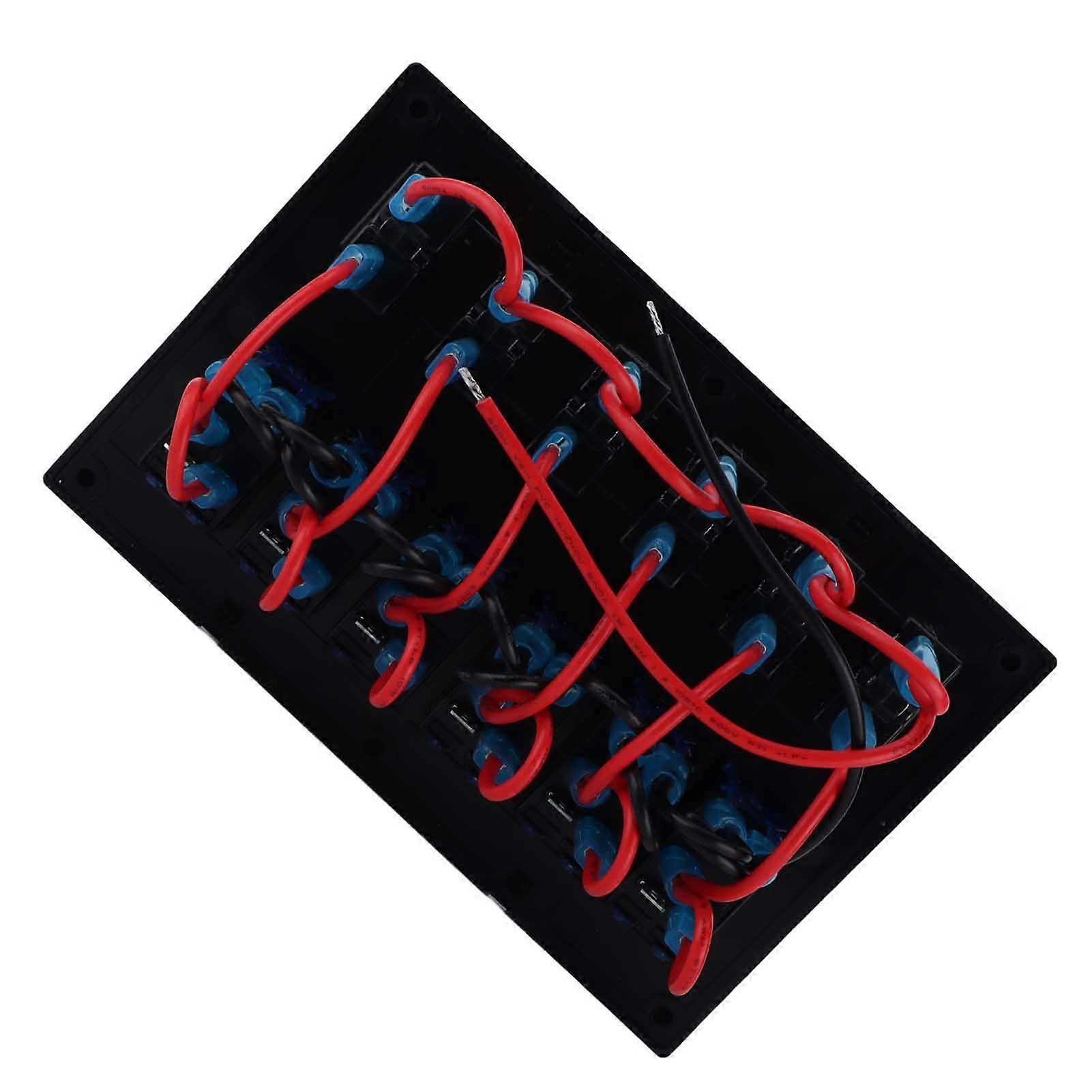 6 Gang Rocker Switch Panel LED IP65 Waterproof for 12?24V Cars Buses ...