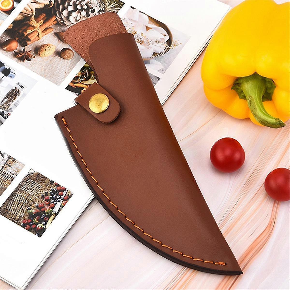 Cowhide Knife Sheath Boning Knife Small Kitchen Knifes PU Sheath with ...