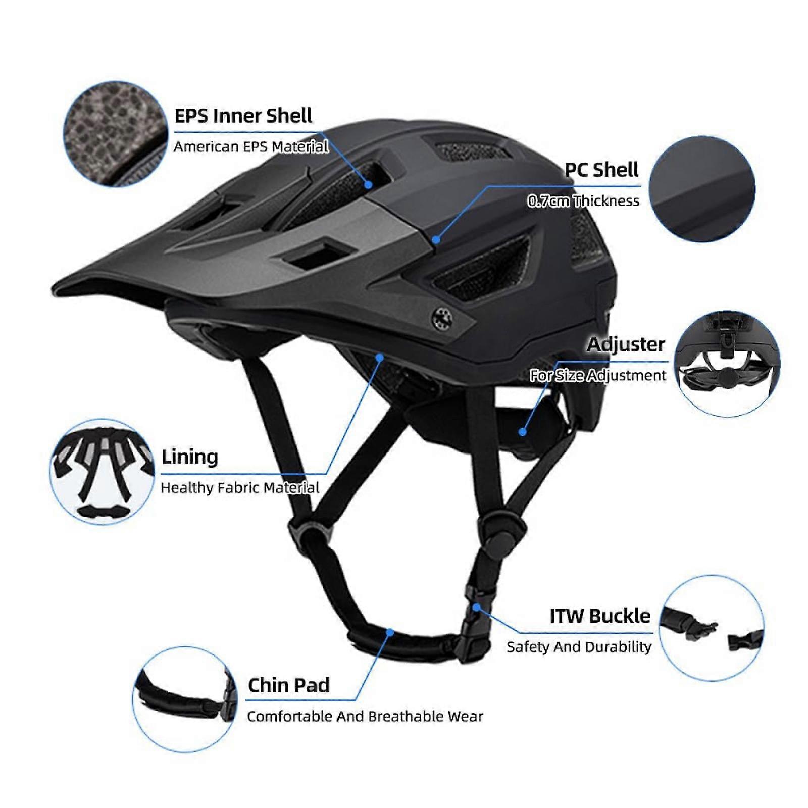Mountain Bike Helmet Lightweight - MTB & Road Bicycle Helmet for Adults ...