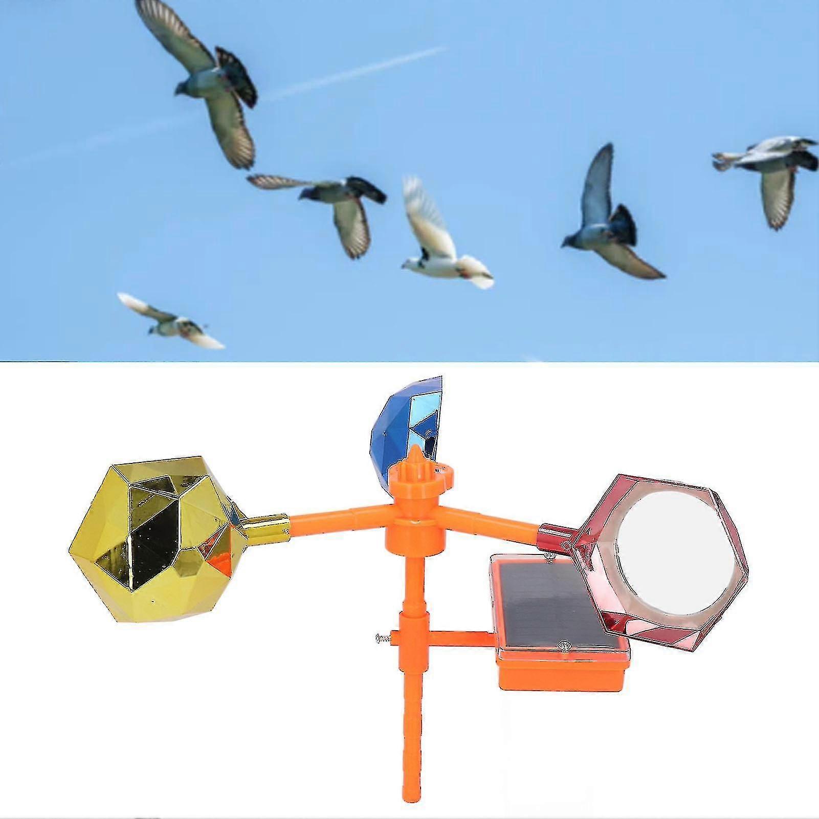 Sound Light Bird Repeller 360 Degree Light Reflection Large Volume ...
