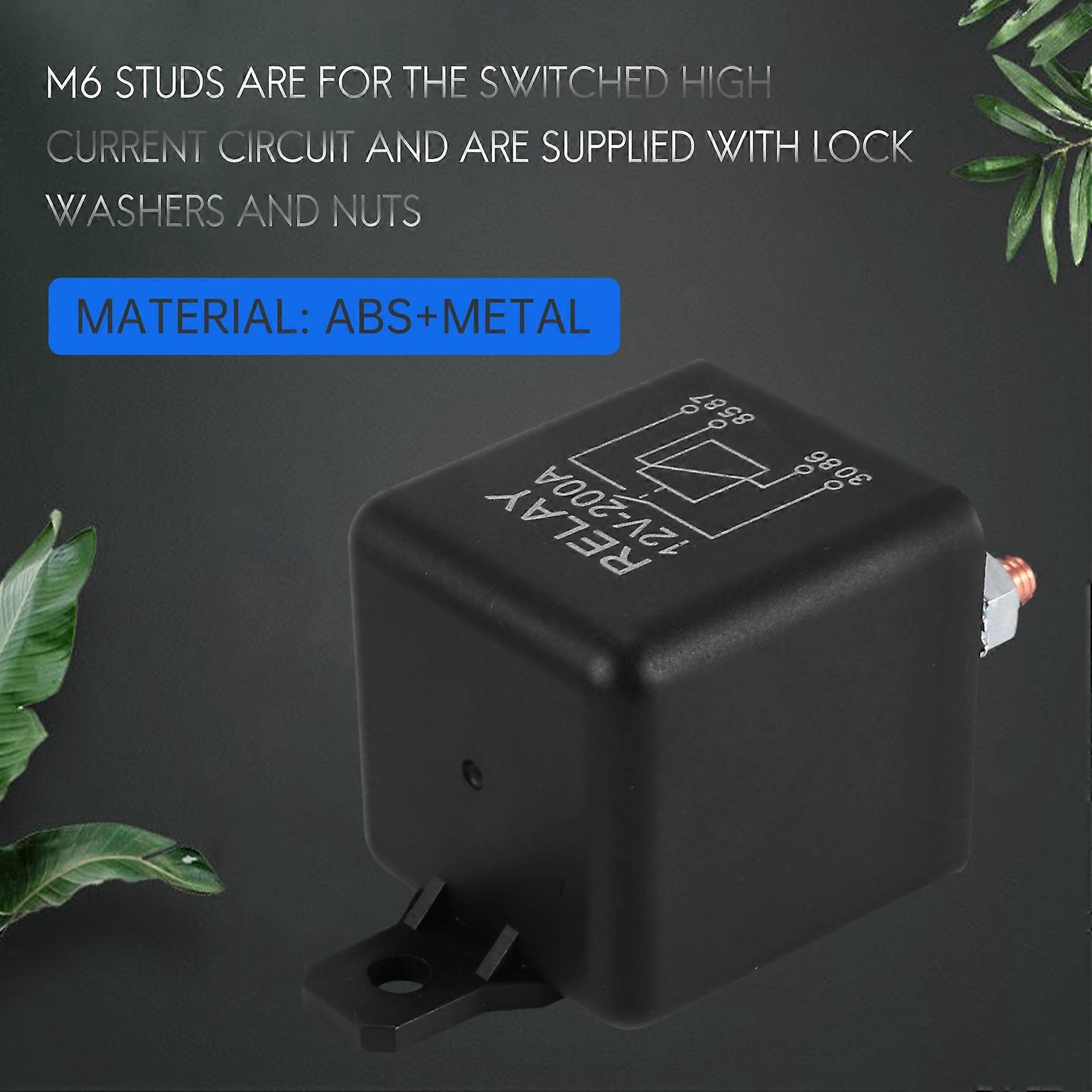 12V 200A Normally Open 4 Pin Relay - Heavy Duty Automotive Marine Split ...