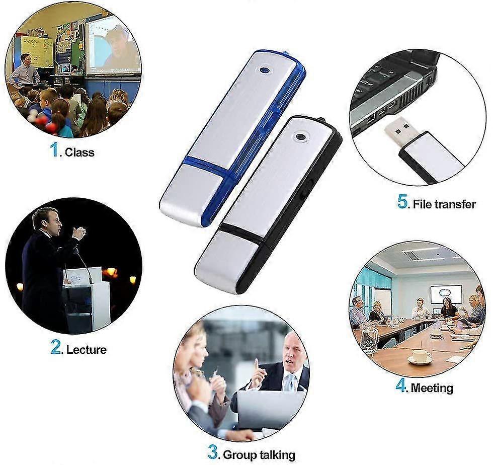 USB spy recording digital audio recorder, 90 hours capacity, for ...