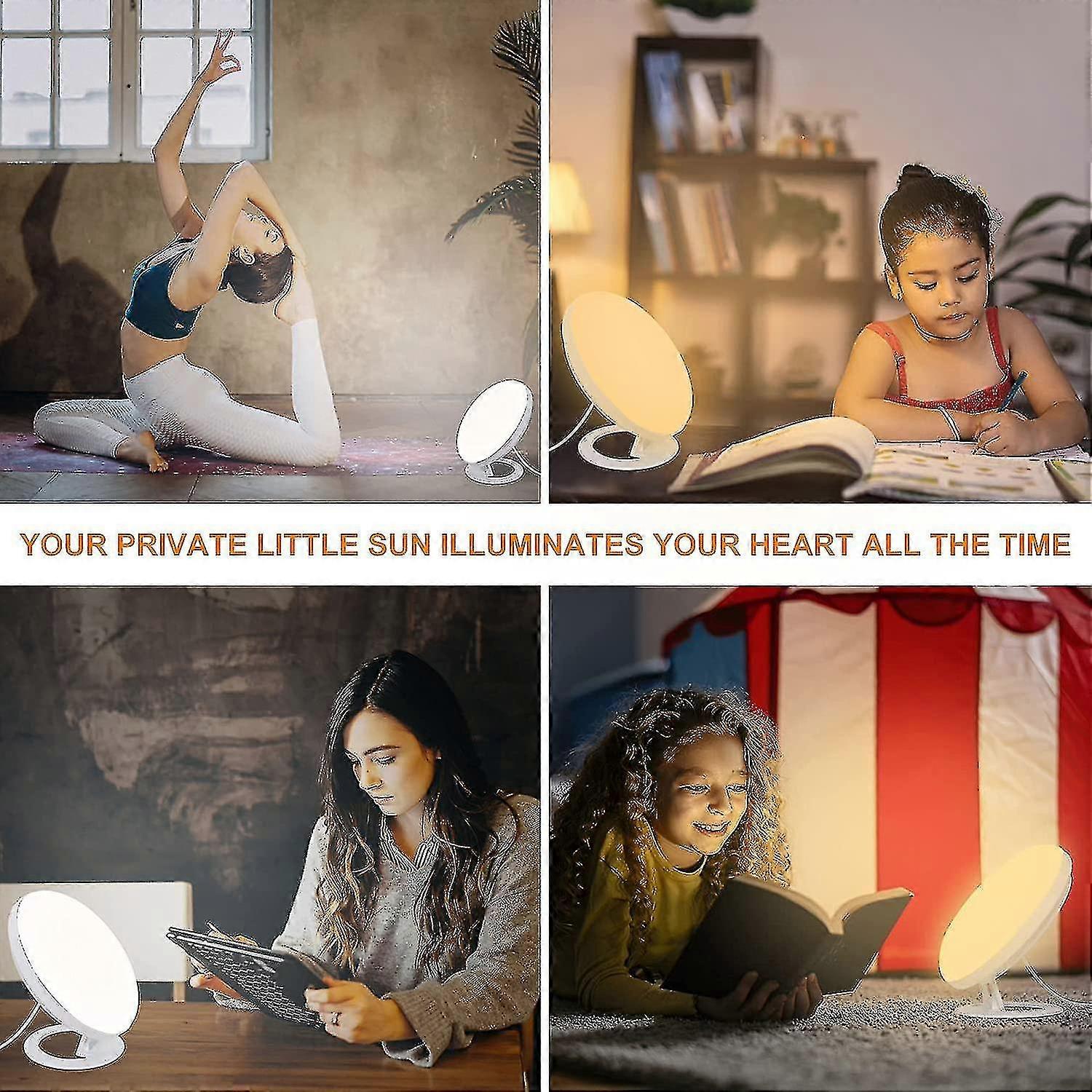 3 Color Light Therapy Lamp, Uv-free 10000-38600 Lux Daylight Lamp Led ...