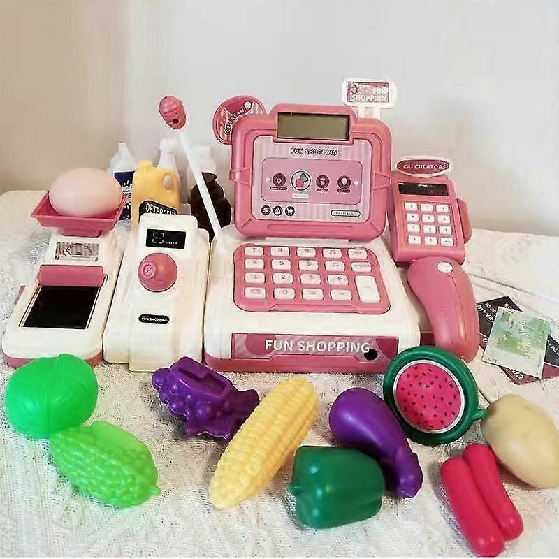 New Children Play House Toy Mini Food Simulation Supermarket Can Scan ...