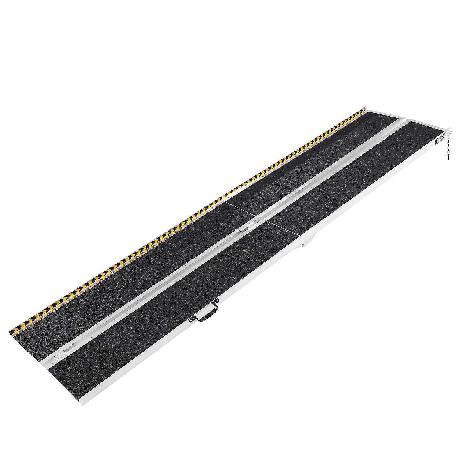 Portable Wheelchair Ramp, 10 ft 800 lbs Capacity, Non-Slip Aluminum ...